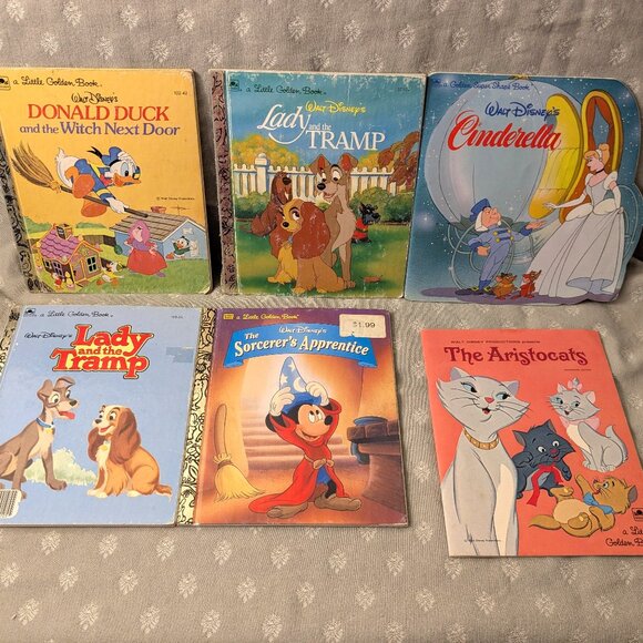 Disney | Other | Six Vintage Walt Disney A Little Golden Book Books ...